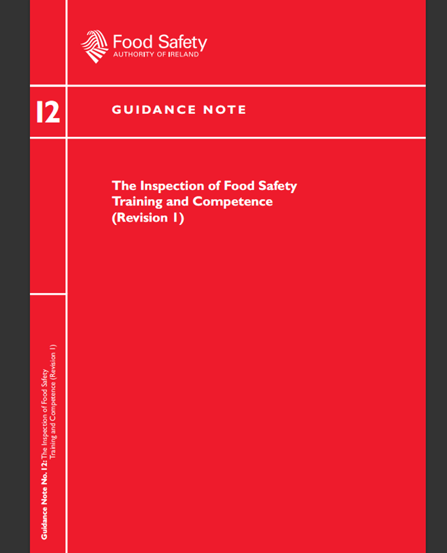 Guidance Note 12 The Inspection of Food Safety Training and Competence ... Guidance Note 12 The Inspection of Food Safety Training and Competence ...